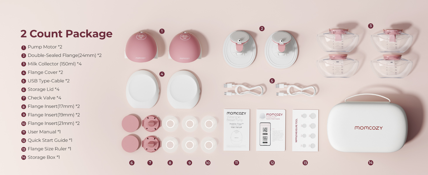 Co jest zawarte w opakowaniu laktatora M5/M6/M9? – Momcozy